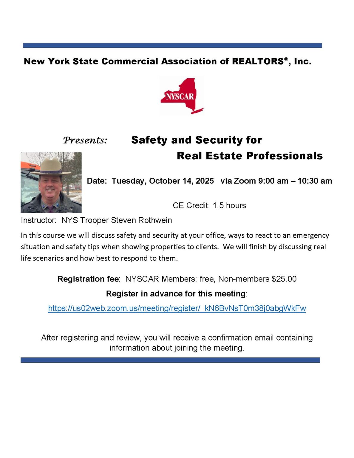 Safety and Security for Real Estate Professionals - NYSCAR